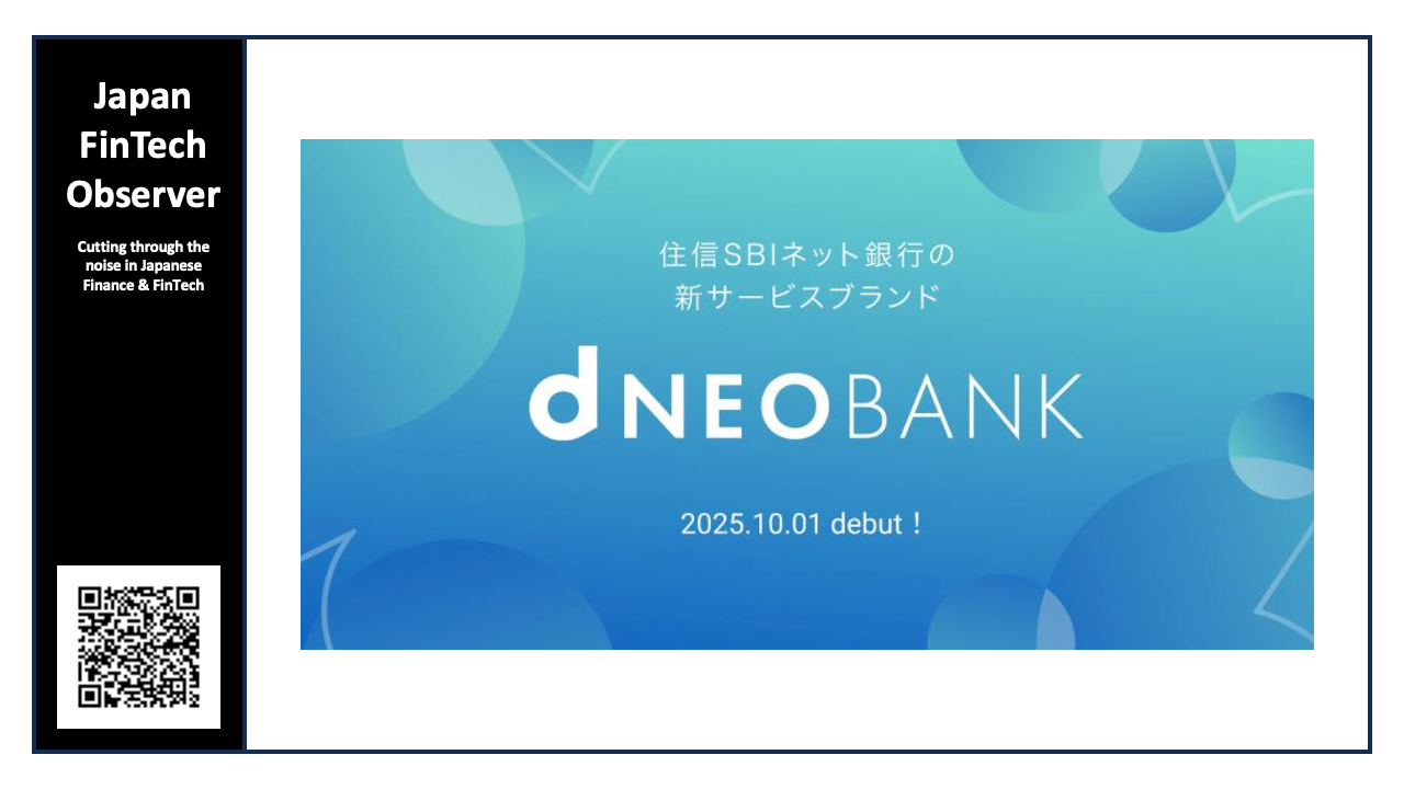 SBI Sumishin Net Bank Becomes "d NEOBANK" after Aquisition by NTT DOCOMO